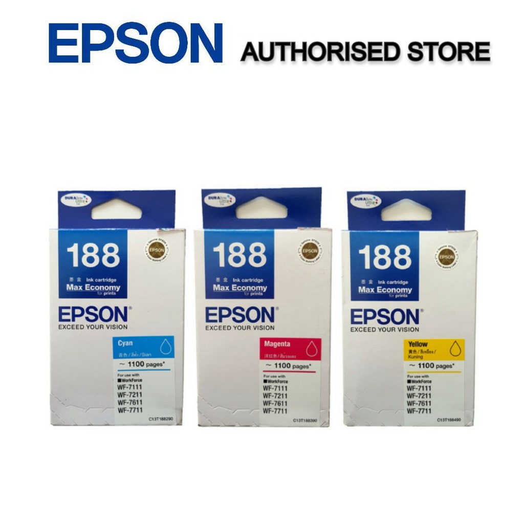 Jual Ink Cartridge / Tinta Epson 188 / T188 Color Cyan / Magenta ...