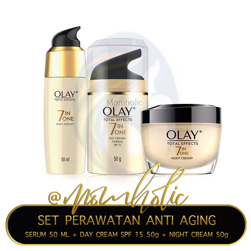 Jual OLAY Total Effects 7 in One Set Pelembab dan Serum Wajah Perawatan ...