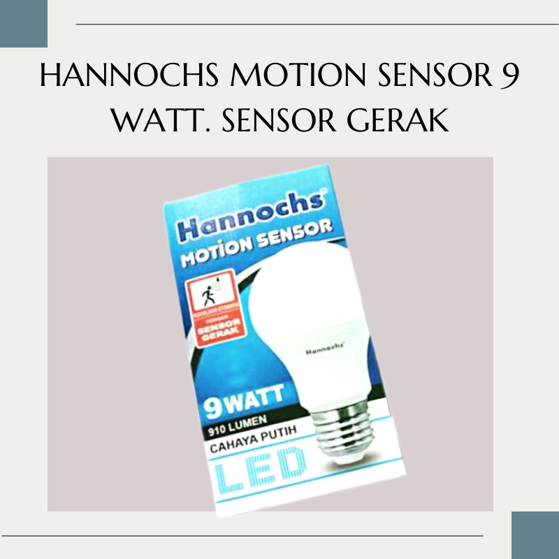 Jual Hannochs Motion Sensor 9 watt.lampu Sensor Gerak otomatis lampu ...