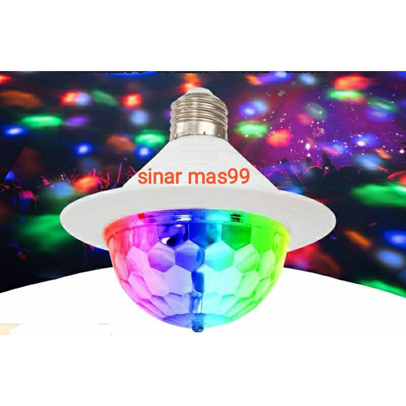 Jual LAMPU DISCO RGB 5W LAMPU DISCO LED FITING E27 TUMBLR MINI OTOMATIS ...