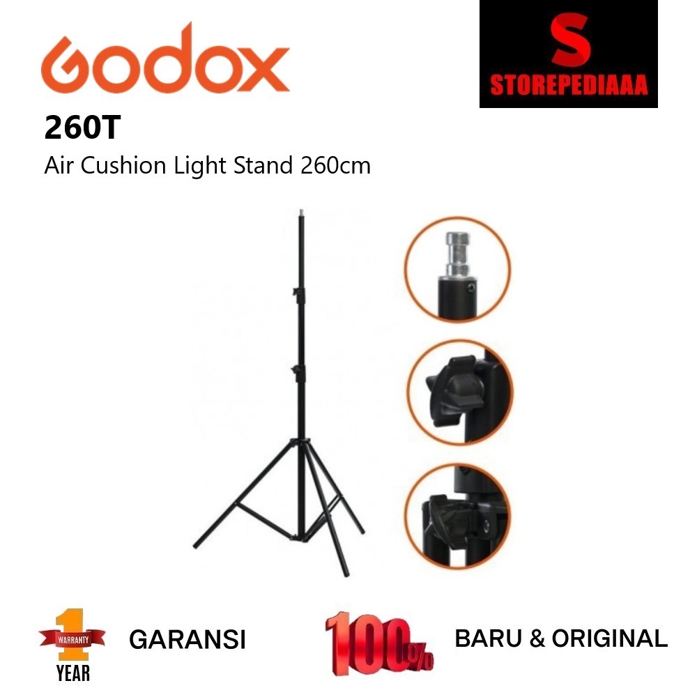 Jual Godox 260T Air Cushion Light Stand 260cm 260-T | Shopee Indonesia