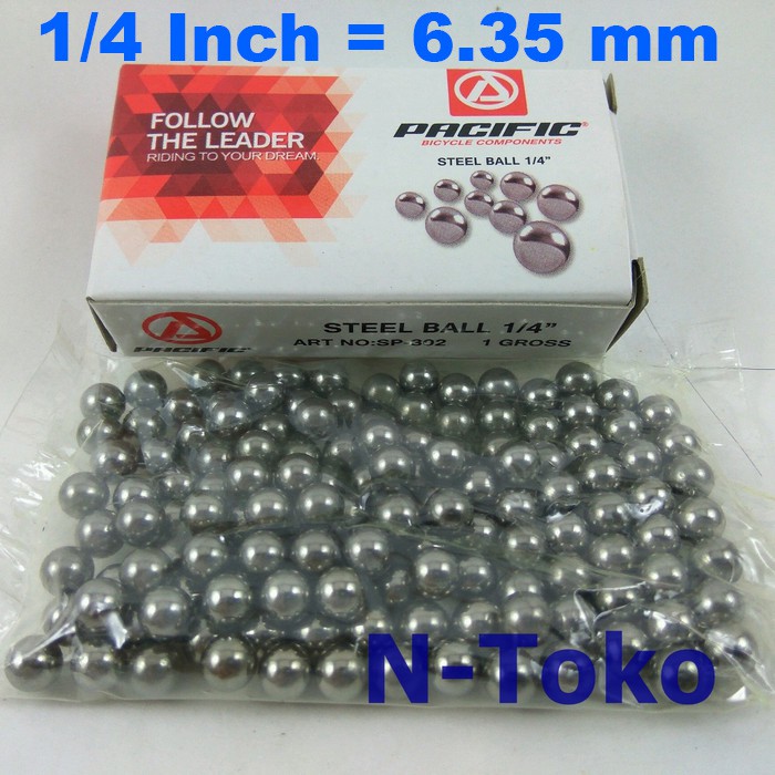 Jual Pelor Laher Bearing Sepeda Steel Ball Set Roda Belakang 1/4 Inch ...