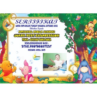 Jual Piagam Sertifikat a4 ukuran 21x29cm (a4) laminating Piagam Custom ...