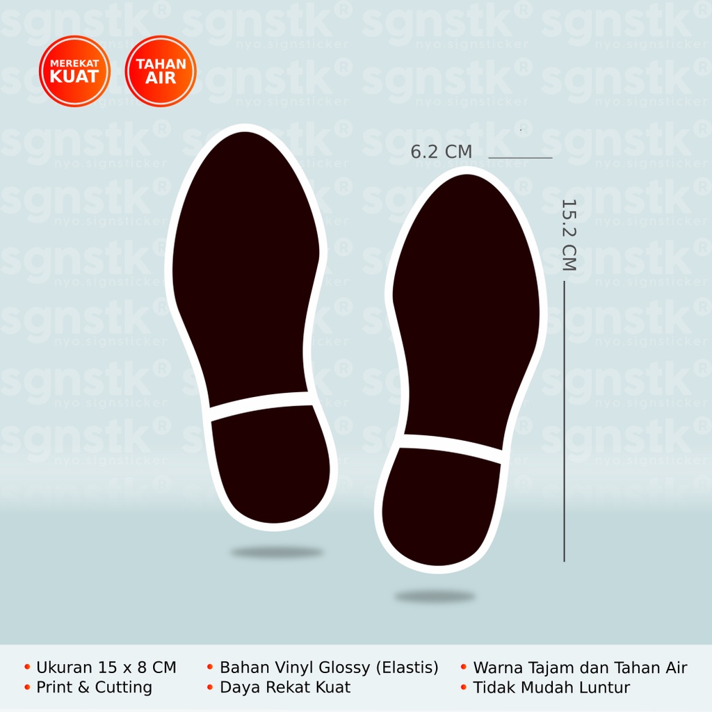 Jual STIKER TAPAK SEPATU SHOES FOOT PRINT UNTUK WALLPAPER LANTAI ...