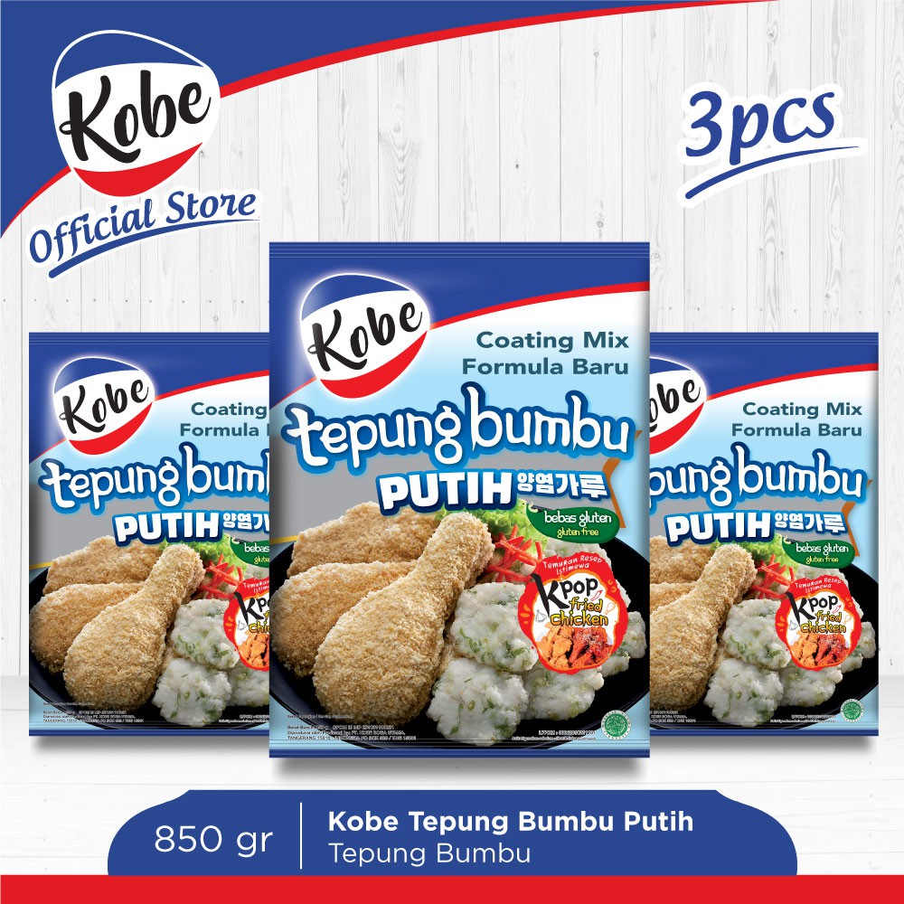 Kobe Tepung Bumbu Putih 850gr (3pcs) | Shopee Indonesia