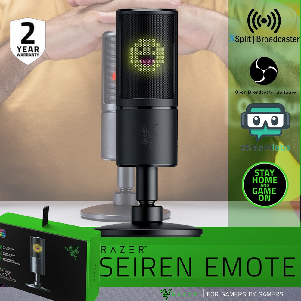 Jual Razer Seiren Emote - Streaming Condenser Mic with Emoticon Display ...