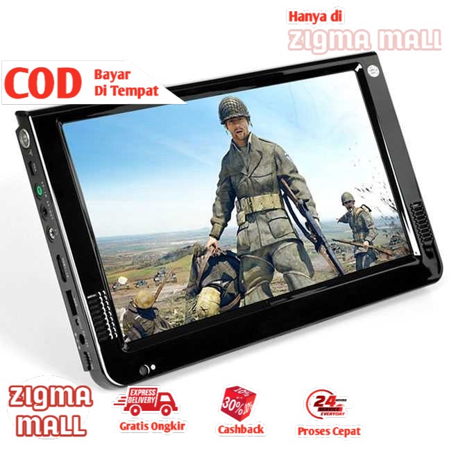 Jual COD Portable TV Monitor MIni 10 Inch DVB-T2+Analog Televisi ...