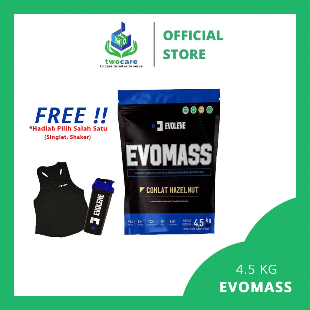 Jual Evolene Mass Gainer 10 lbs Evo Mass 4,5 kg BPOM EVOMASS Indonesia ...