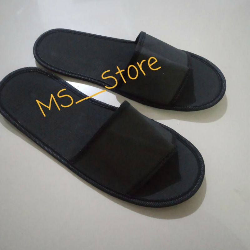 Jual Sandal Rumah Polos Hitam Sandal Hotel Spa Murah Bagus Sandal ...