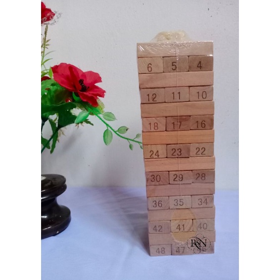 Jual PERMAINAN SUSUN BALOK KAYU UNTUK MENGENAL ANGKA/PERMAINAN YANG ...