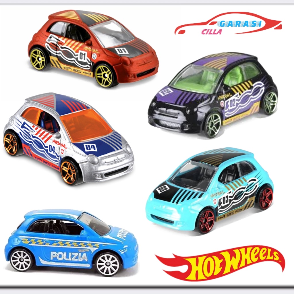 Jual Hot Wheels Fiat 500 Series Hotwheels Model Fiat Koleksi Diecast ...