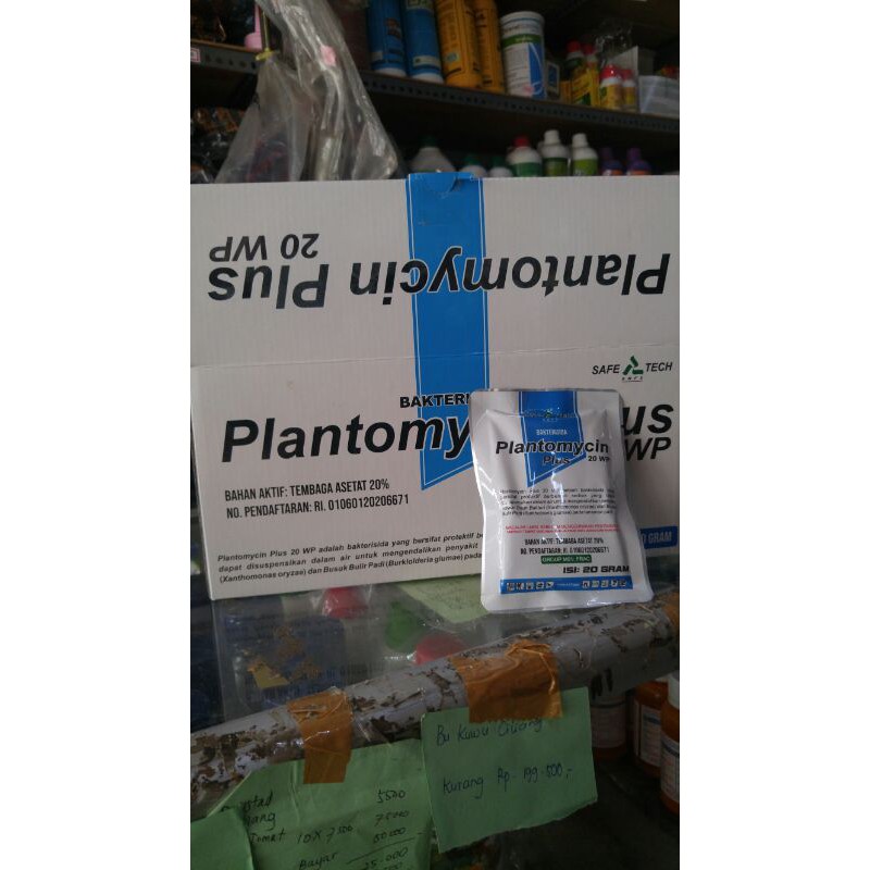 Jual Bakterisida Plantomycin Plus 20 WP 20 Gram Hawar Daun Kresek Busuk ...