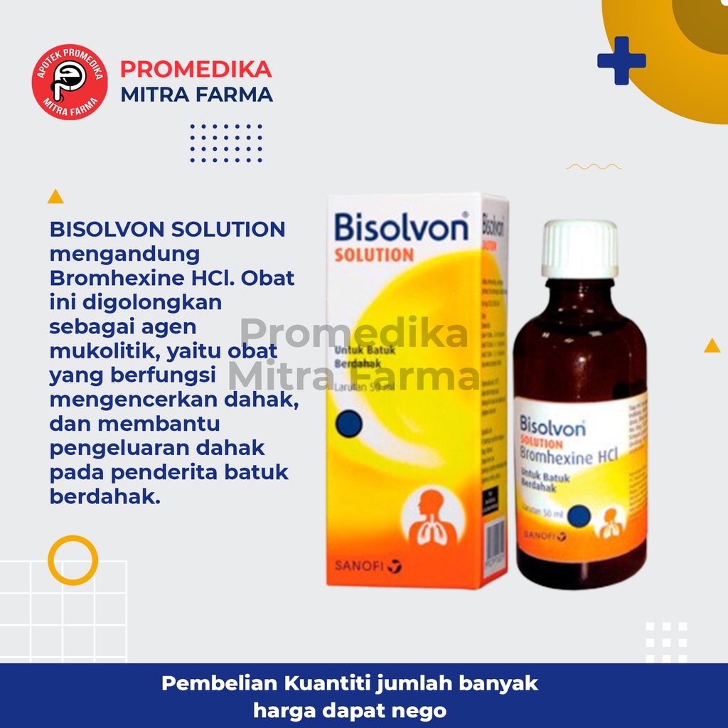 Jual Bisolvon 10 Mg / 5 ml Solution 50 ml / Botol / Cairan Nebulizer ...
