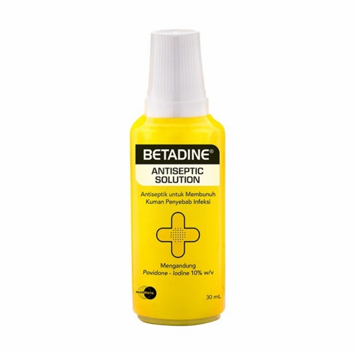 Jual BETADINE SOL SOLUTION 30ML 30 ML ANTISEPTIC LUKA POVIDONE IODINE ...