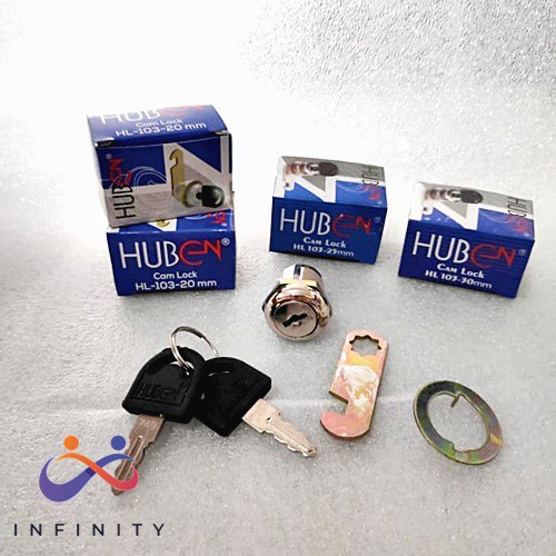 Jual Kunci Kait Laci Lemari Loker Cam Lock Camlock HUBEN HL 103.20 (20 mm) Kualitas Terbaik INF ...