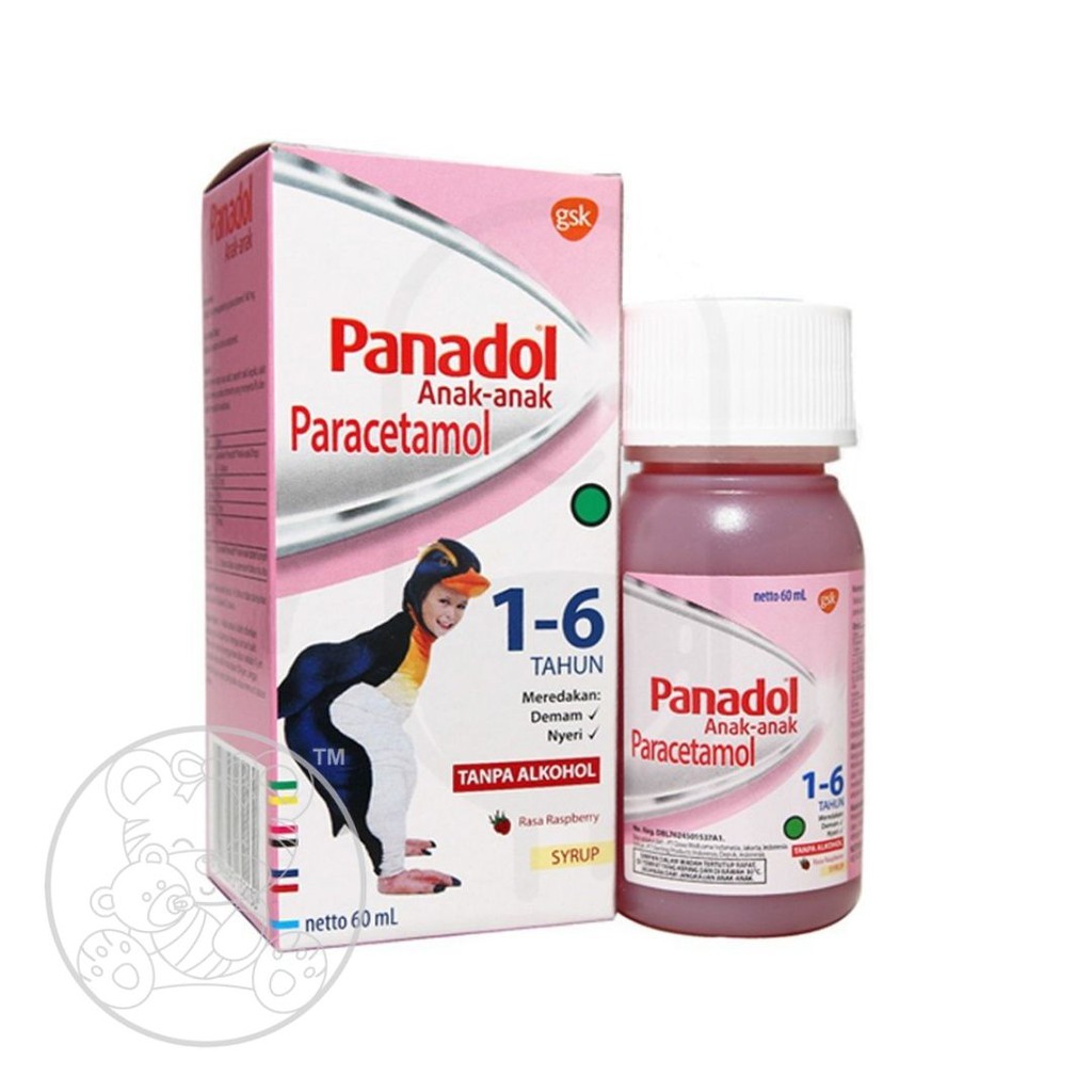 Jual Panadol Anak-Anak Paracetamol Sirup Raspberry Flavours 1-6 Years ...