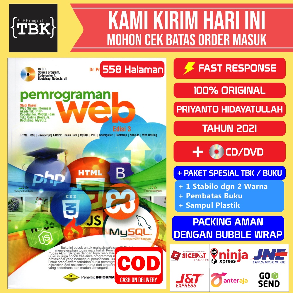Jual BUKU PEMROGRAMAN WEB REV 3 PRIYANTO HIDAYATULLAH | Shopee Indonesia