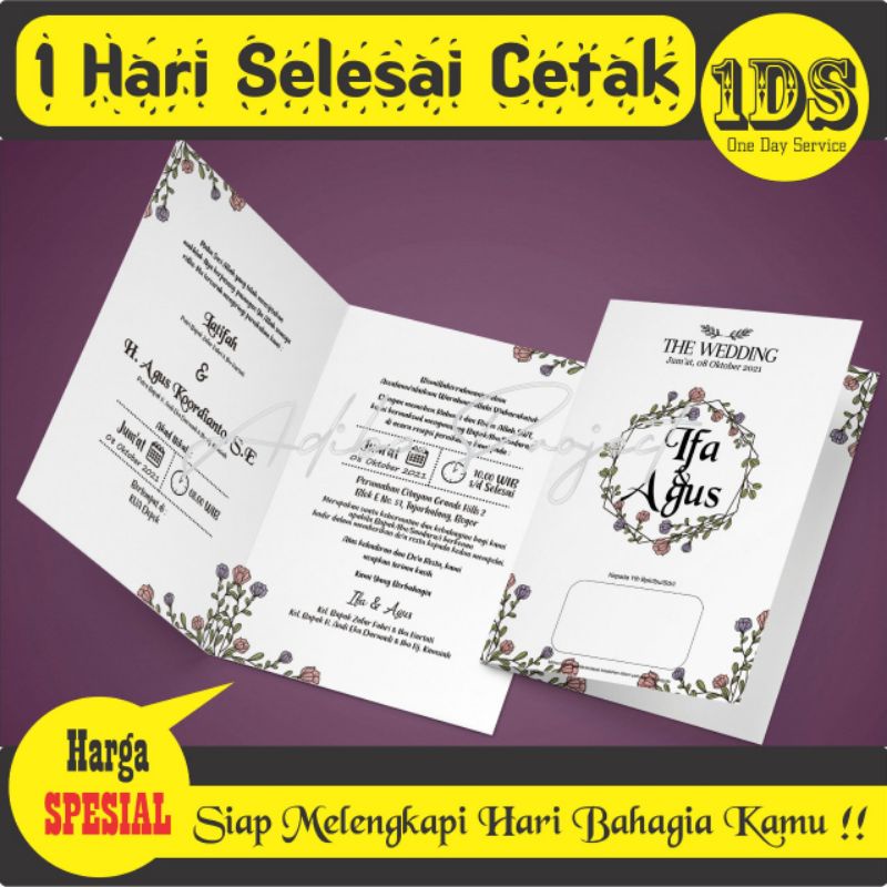 Jual AD.022 Cetak Cepat Undangan pernikahan kilat Murah Meriah unik ...