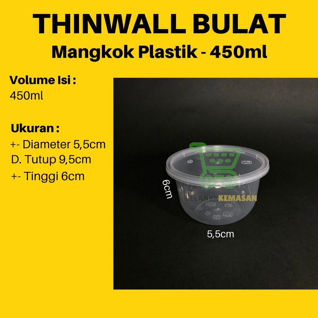 Jual Thinwall Mangkok/ Bulat/ Mangkok Plastik 450 ml isi 25pcs ... Jual Thinwall Mangkok/ Bulat/ Mangkok Plastik 450 ml isi 25pcs ...