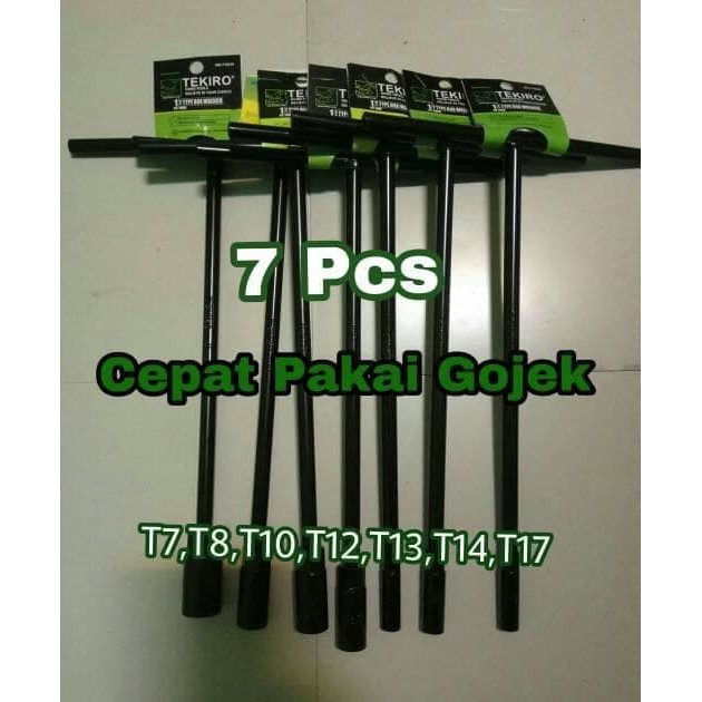 Jual Kunci T Tekiro 7 Pcs T7,T8,10,12,13,14,17, mm - Sok T Tekiro Set 7 ...