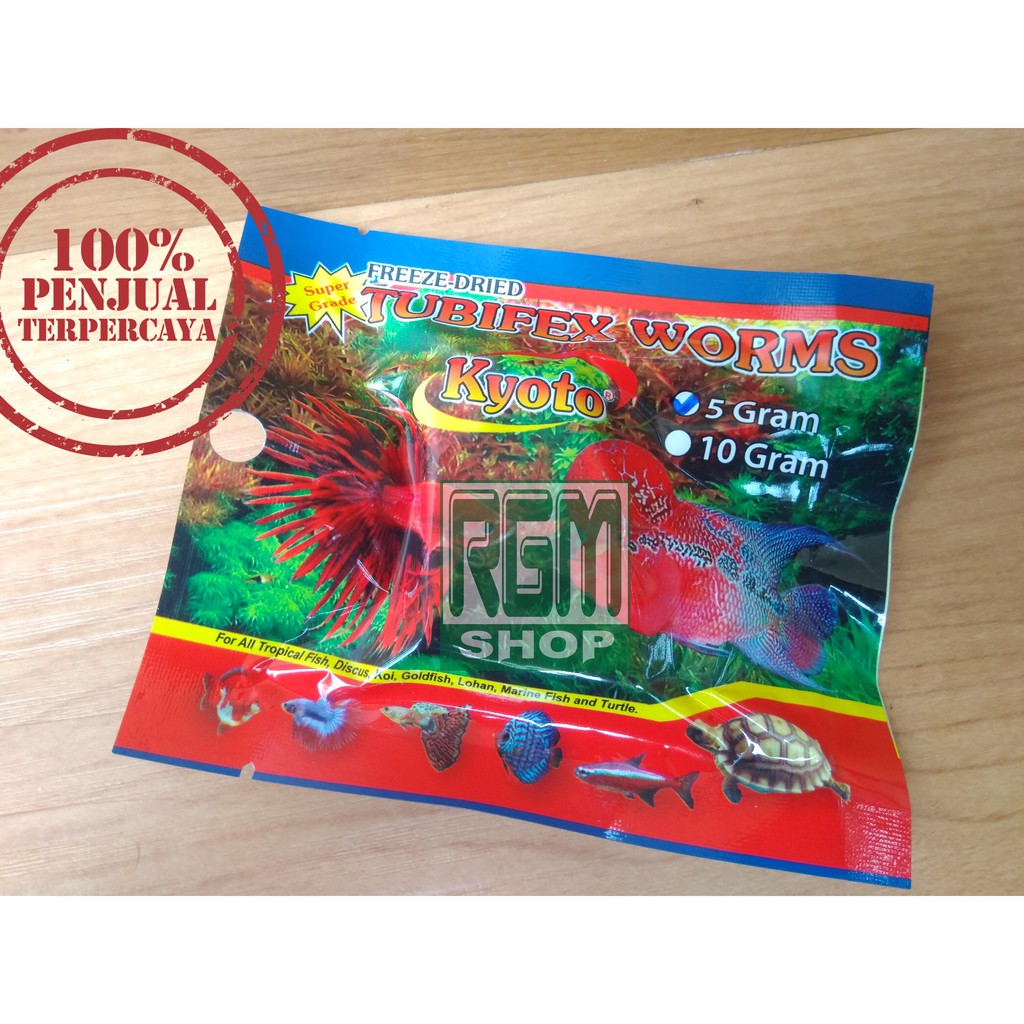 Jual cacing kering 5gr 5 gr makanan pakan ikan hias murah | Shopee ...