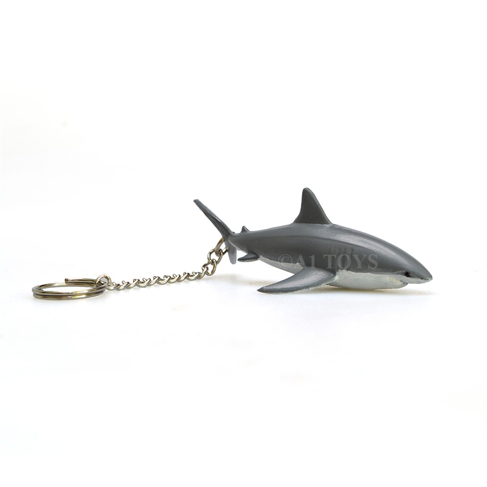 Jual Gantungan Kunci Miniatur Ikan Hiu Putih Great White Shark 7 cm ...