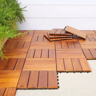 Jual Parkit Lantai Kayu Jati Decking Tile | Shopee Indonesia