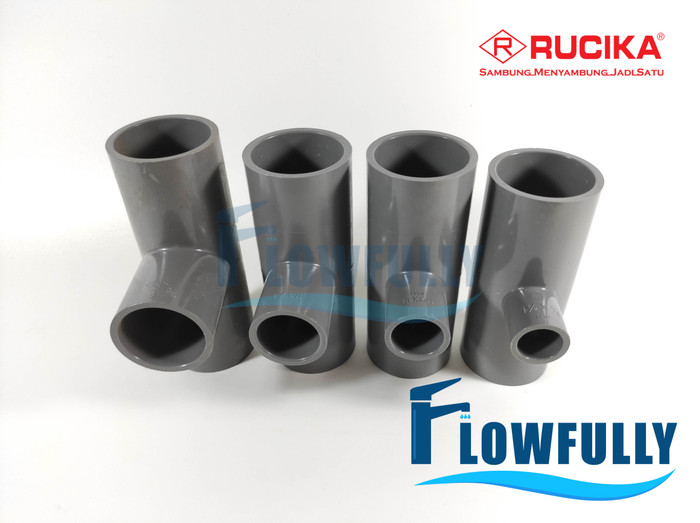 Jual TEE AW 1 1/2 x 1 inch RUCIKA PVC VERLOP TEE REDUCER TEE TS VLOK TEE | Shopee Indonesia