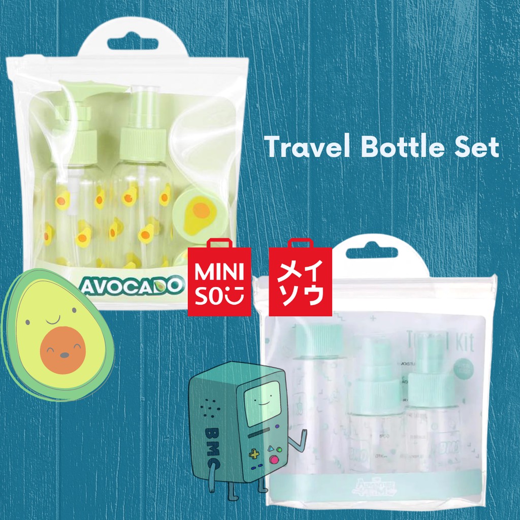 Jual Miniso Travel Spray Pump Bottle Botol Sanitizer Toner Lotion Set ...