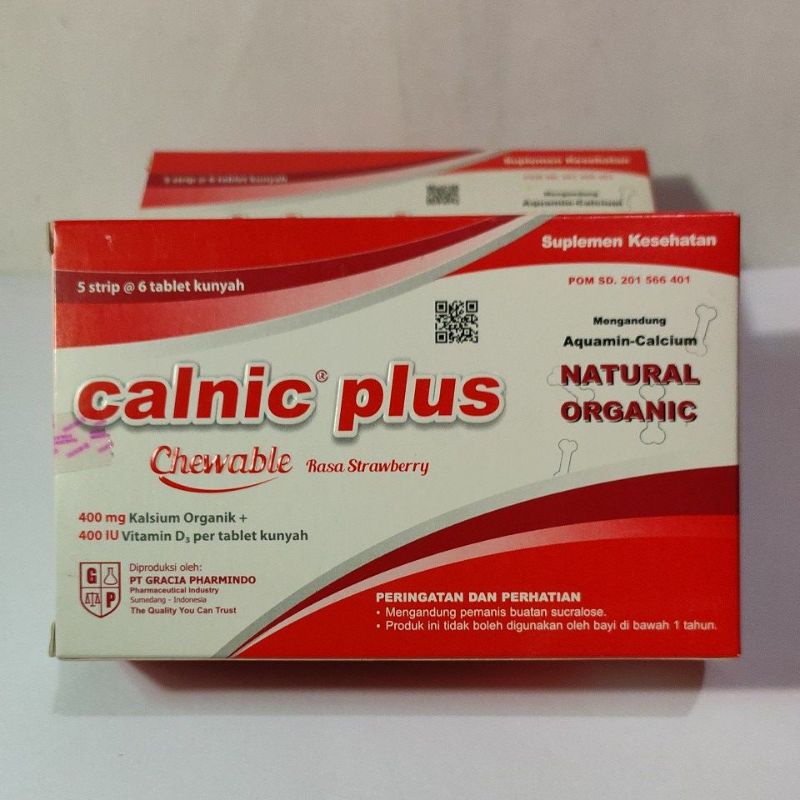 Jual Calnic plus tablet kunyah Rasa Strawberry " harga per/box isi 5 ...