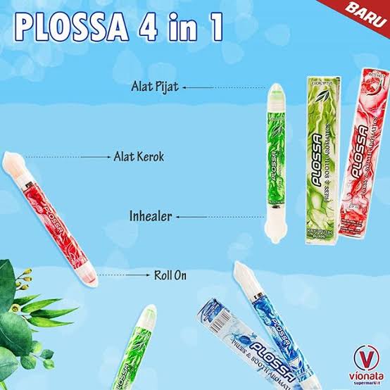 Jual PLOSSA Inhaler Roll On Minyak Angin Aromatherapy | Shopee Indonesia