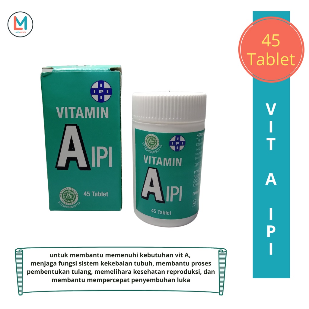 Jual Vitamin A IPI | 1 Botol Isi 45 Tablet | Shopee Indonesia