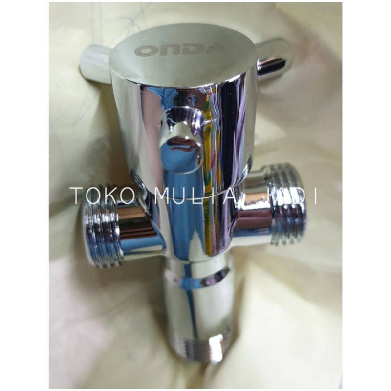 Jual stopkran kloset cabang 2 ONDA / bidet stop kran keran air T shower wc bagus stopkeran tee ...