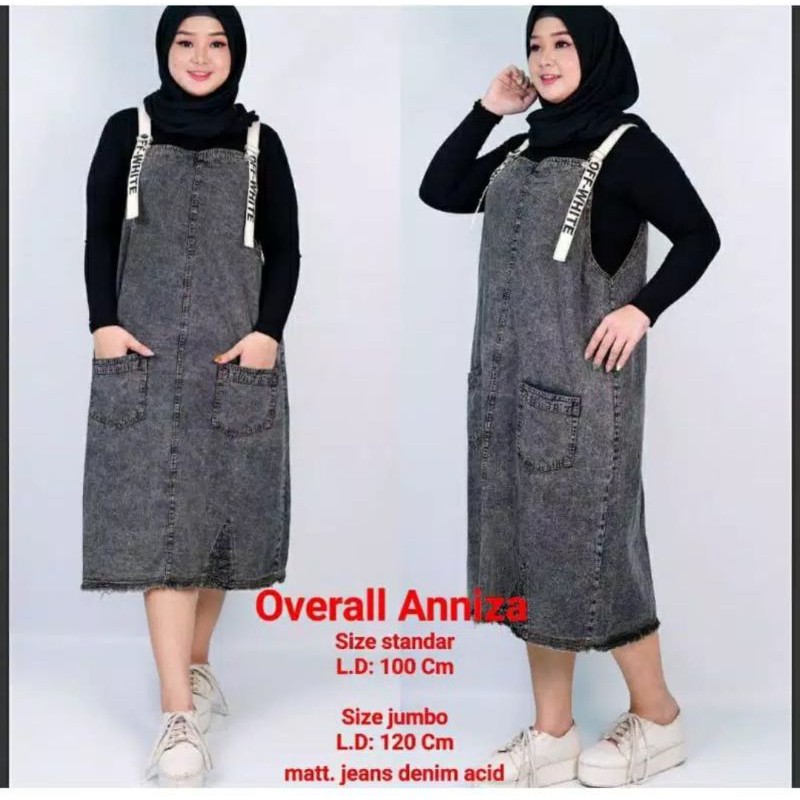 Jual Rok Overall Annisa Ukuran Standar Dan Jumbo Big Size | Shopee ...