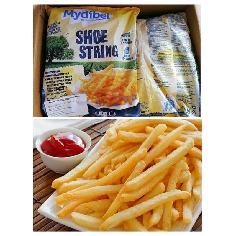 Jual Kentang Frozen Beku Shoestring French Fries Goreng 1 kg Mydibel ...