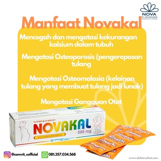 Jual NOVAKAL BOX 500mg / KALSIUM LAKTAT NOVAPHARIN / NOVAKAL KAPLET ...