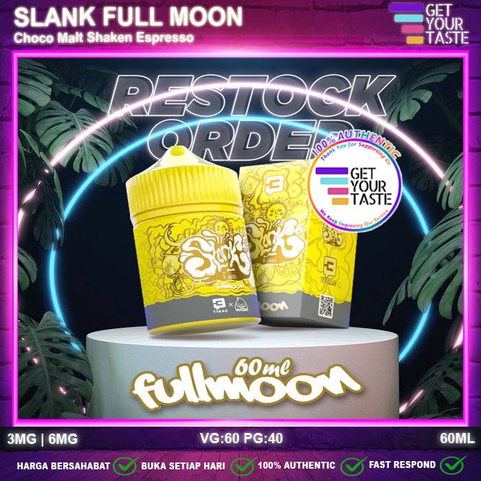 Jual Liquid SLANK V3 Full Moon 60ML Fullmoon by Slank x Vapezoo x Tigac ...