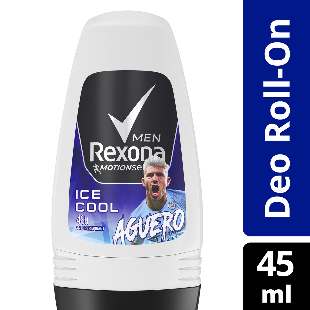 Jual Rexona Men Ice Cool X Aguero Roll On 45Ml Indonesia|Shopee Indonesia