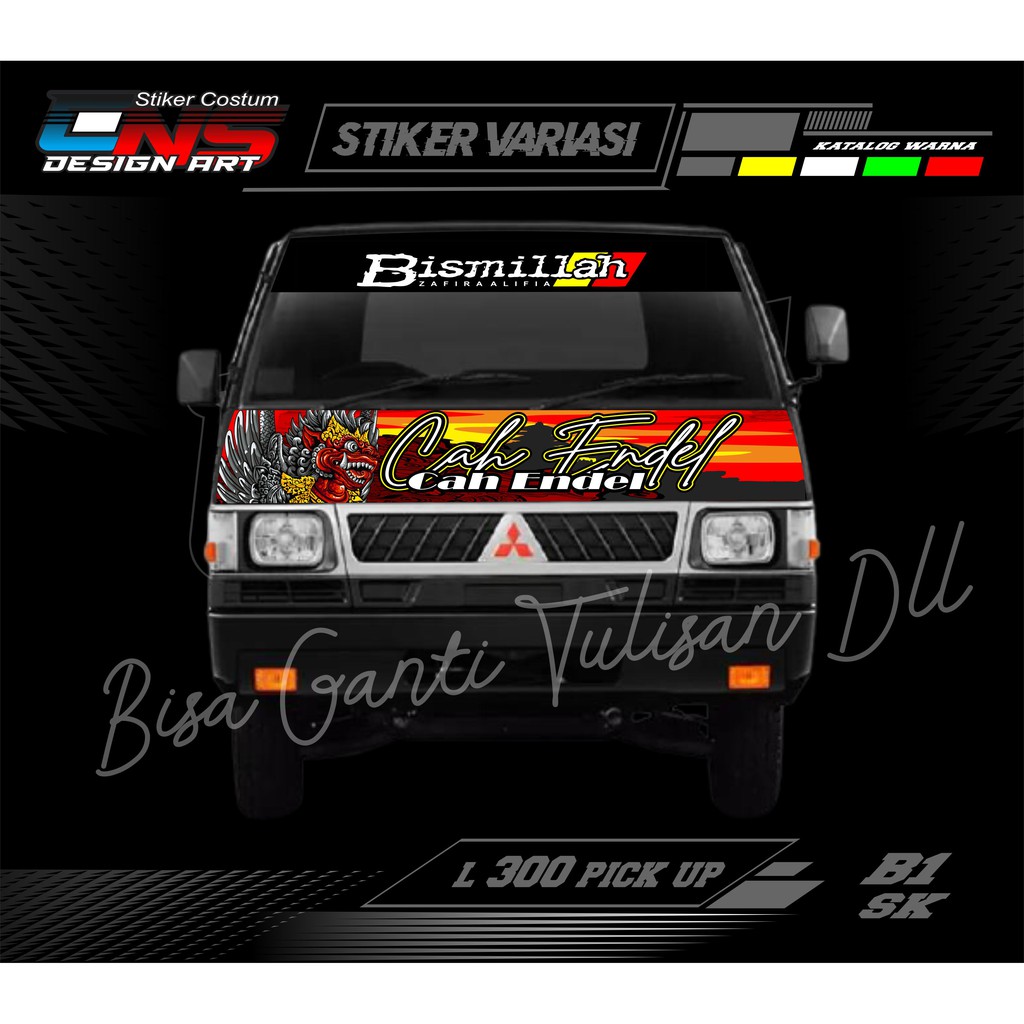 Jual stiker decal pick up L300 stiker mobil pick up L300 sticker decal ...
