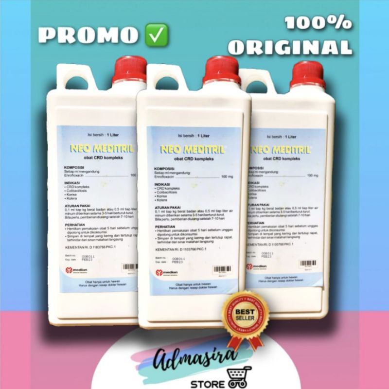 Jual NEO MEDITRIL 1 liter Obat CRD Kompleks kolera korisa ...