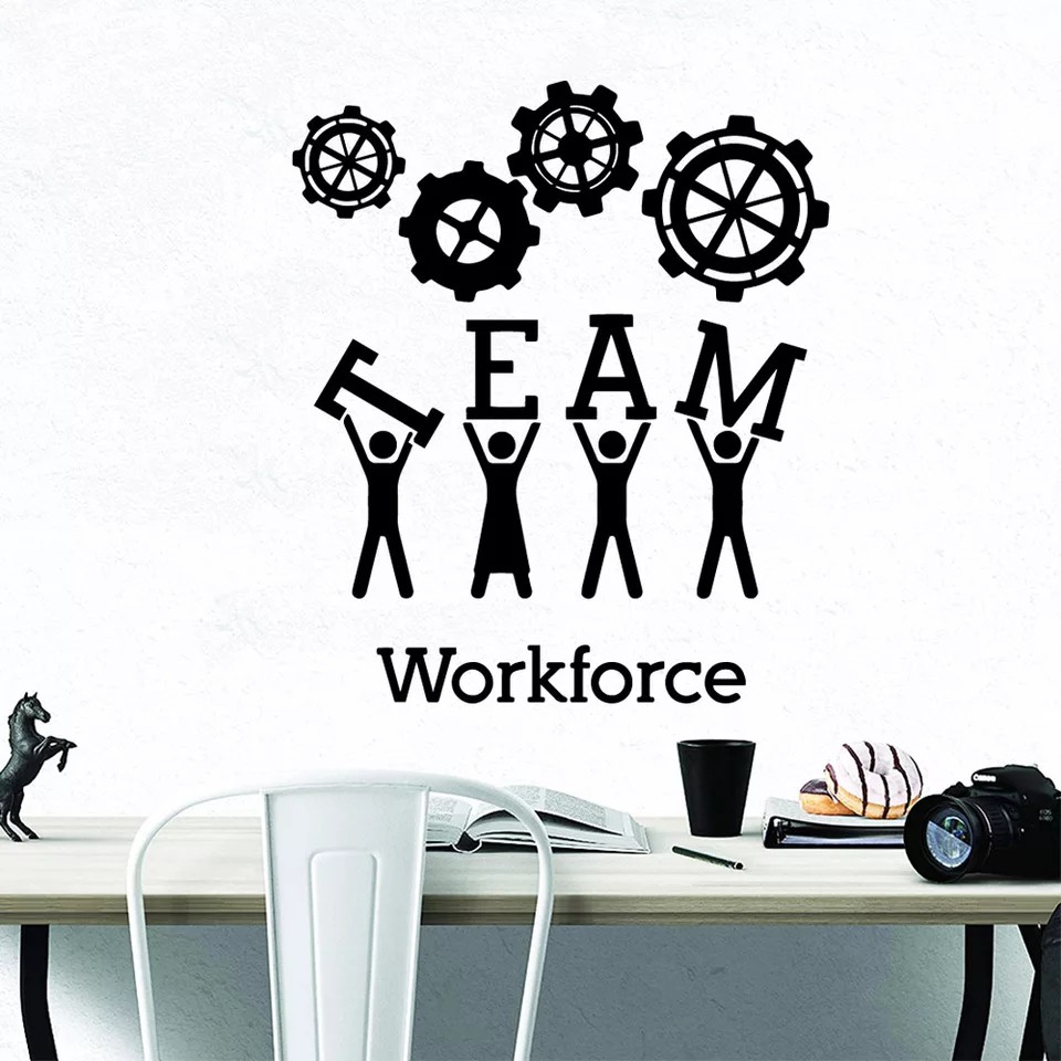 Jual STIKER STICKER CUTTING CUTING DINDING CUSTOM KACA TEMBOK TEAM WORK ...