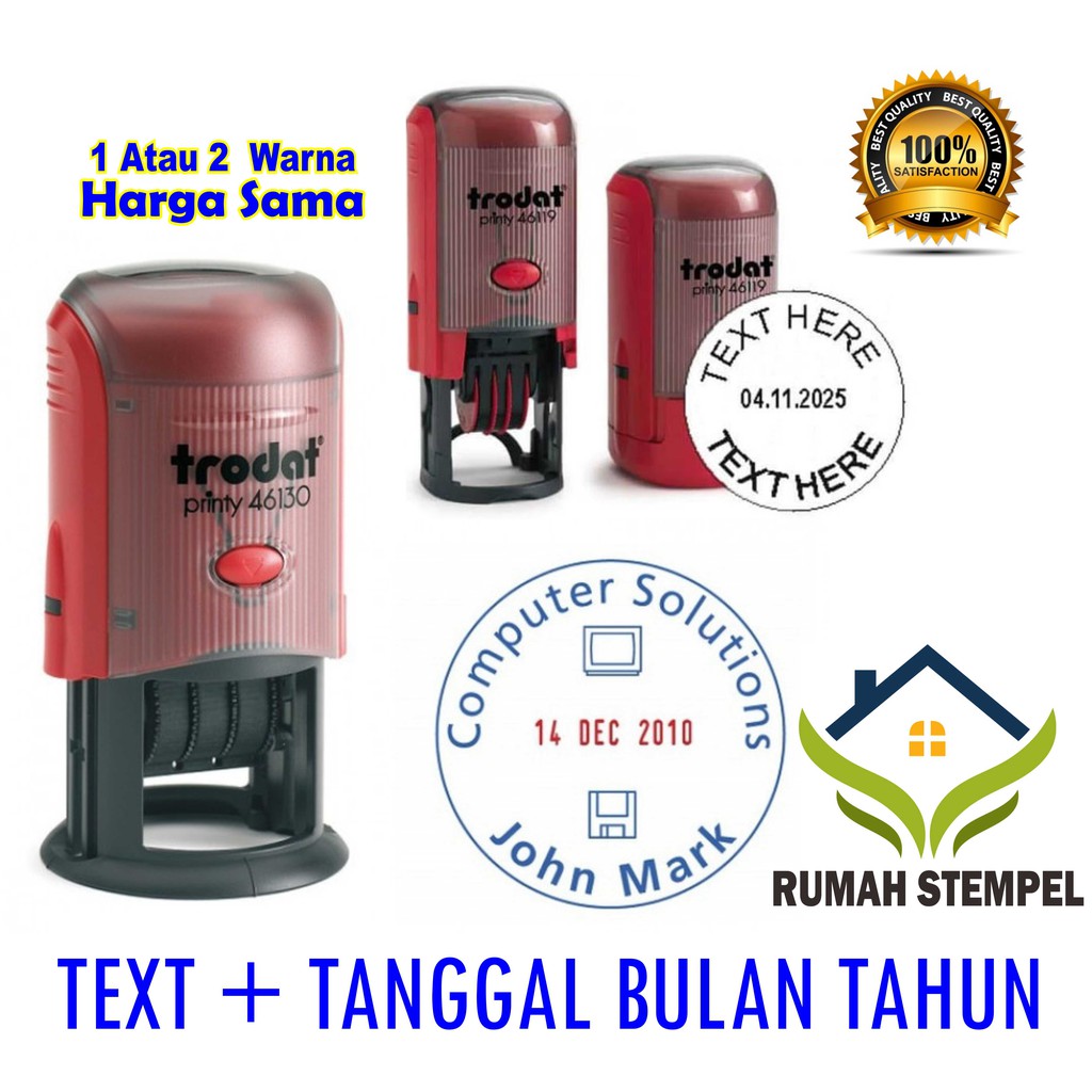 Jual Stempel BULAT Trodat DATER+TEXT ( TULISAN + TANGGAL DITENGAH) Indonesia|Shopee Indonesia