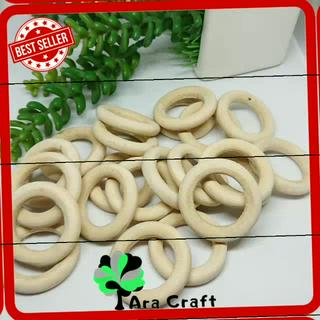 Jual Craft Natural Wooden Ring O Solid | Ring Kayu | Wooden ring kayu O ...