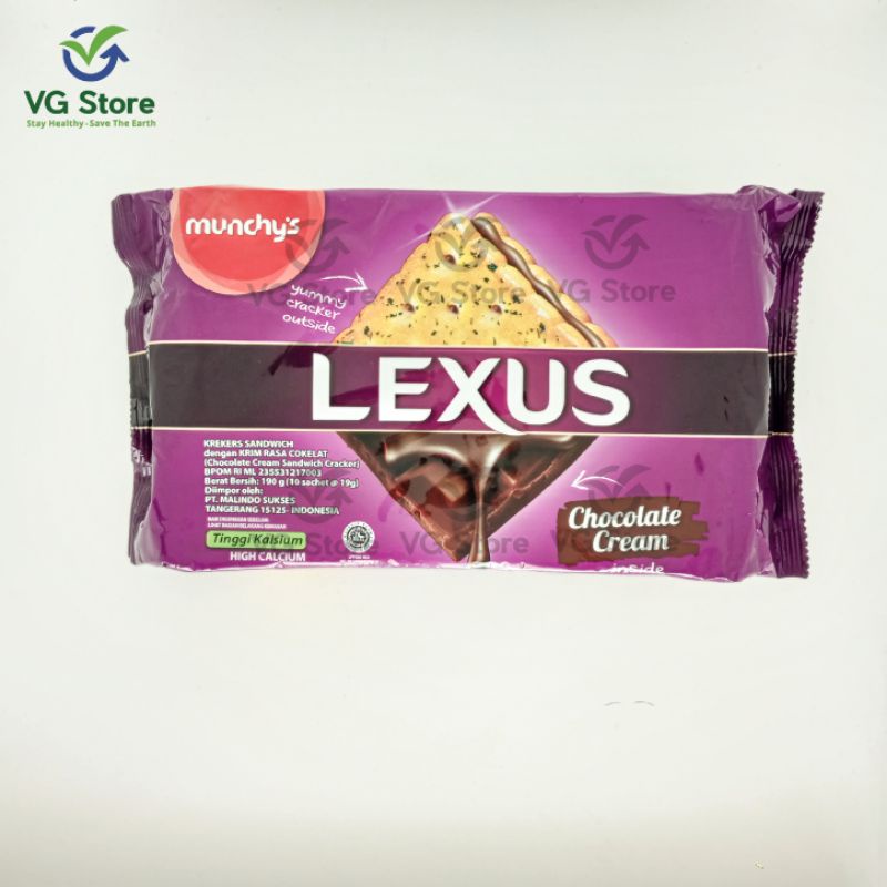 Jual Biscuit Biskuit Munchys Lexus Chocolate Cream Vegetarian ...