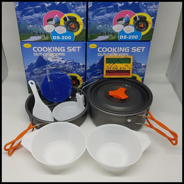 Jual NEW READY COOKING SET / NESTING DS 200 / ULTRALIGHT / 1-2 PERSON ...