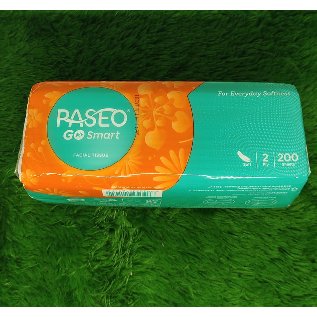 Jual TISSUE PASEO GO SMART 200 SHEETS 2 PLY TISSU TISU FACIAL | Shopee ...