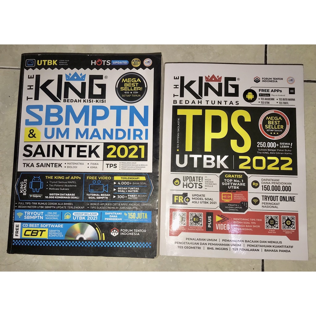 Jual Preloved Buku Utbk The King Saintek 2021 The King Tps 2022 Buku