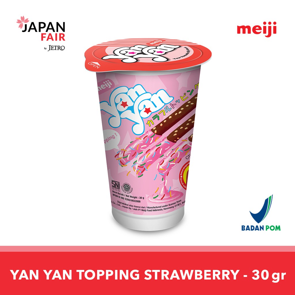 Jual Makanan Ringan Hello Panda Yan Yan Topping Strawberry 30 gram ...