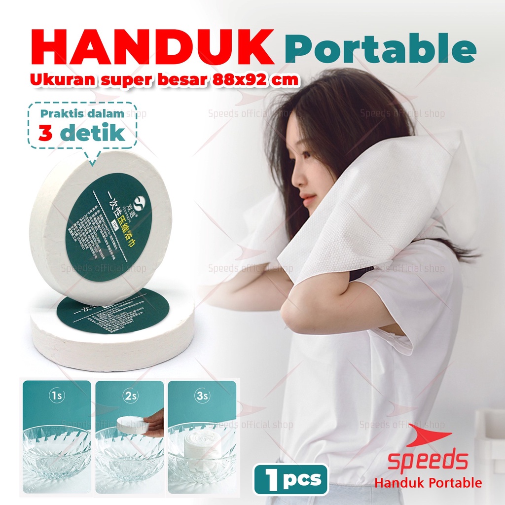 Jual SPEEDS Handuk Wajah Portable Ukuran 70x100cm Compressed Magic ...