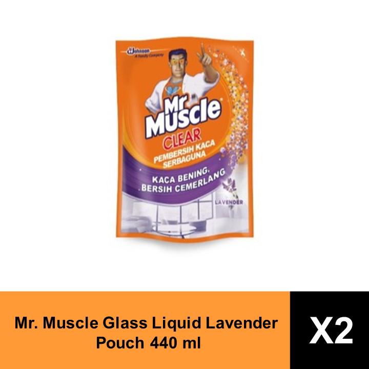 Jual Mr. Muscle Glass Liquid Lavender Pouch 440 ml x 2 pcs Indonesia ...